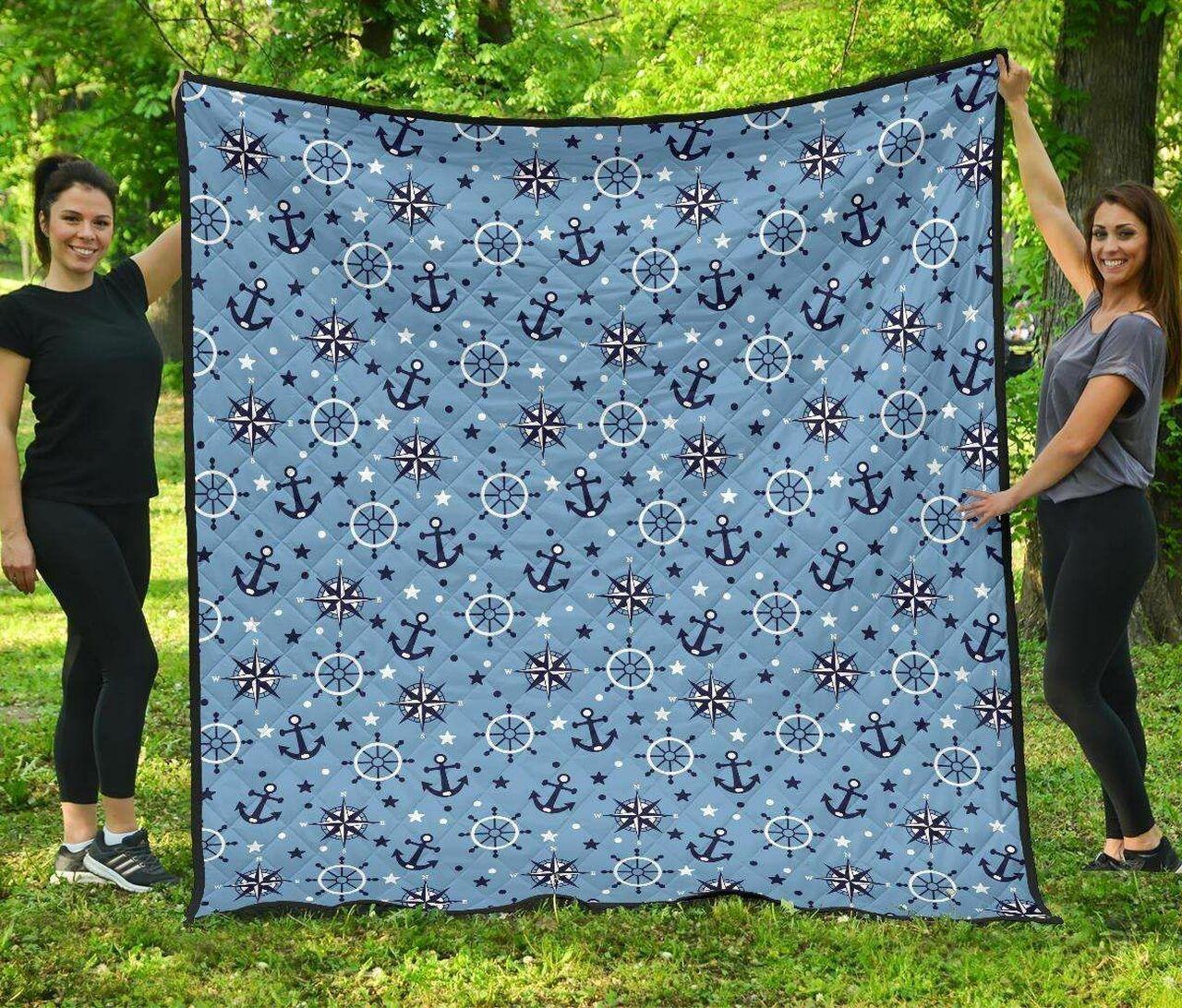 Anchors Rudder Compass Star Nautical Pattern DHCDHC DT1910 Quilt ...