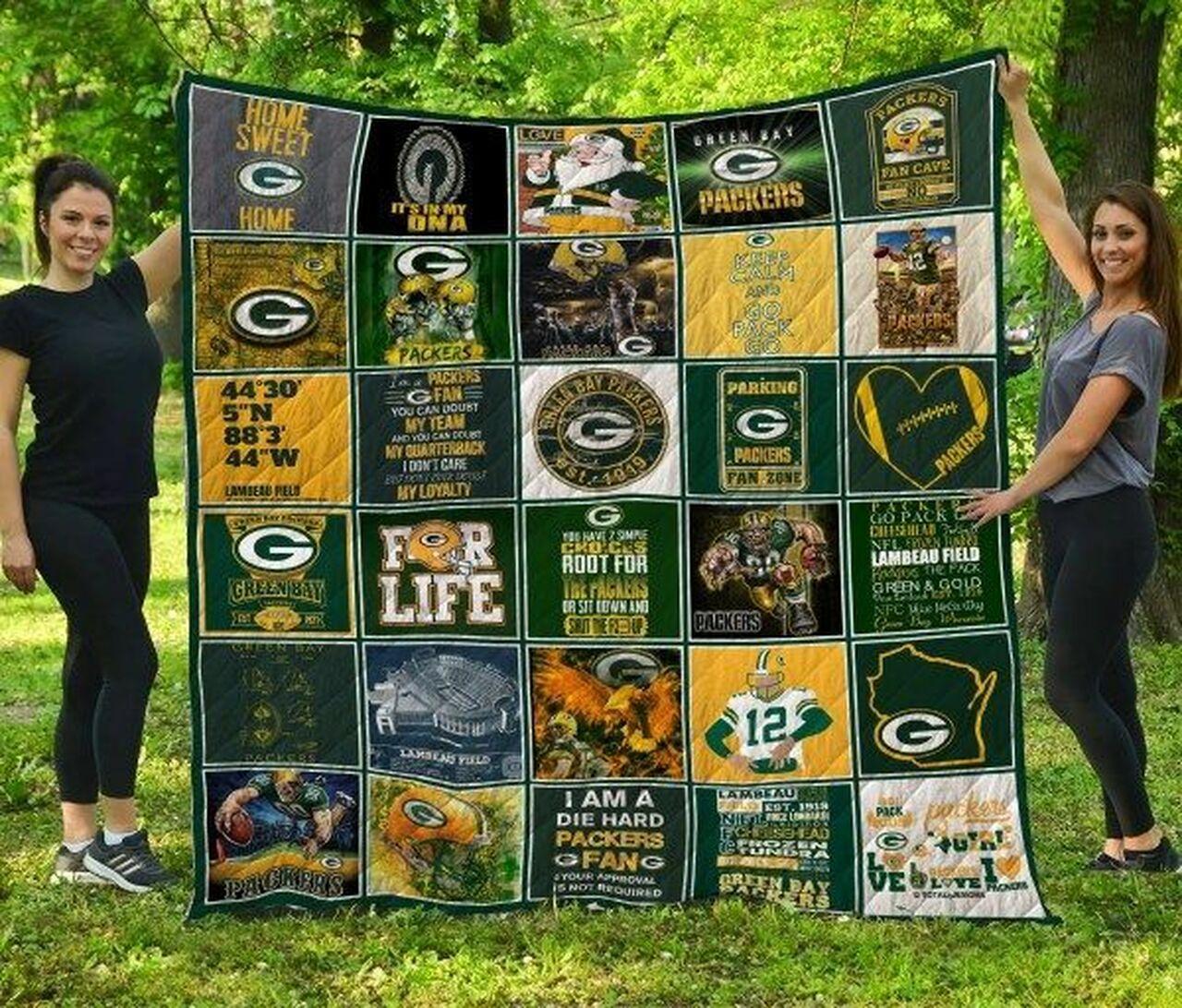 Green Bay Packers 3 Fan Made Quilt Blanket Fan Made - Dreamrooma