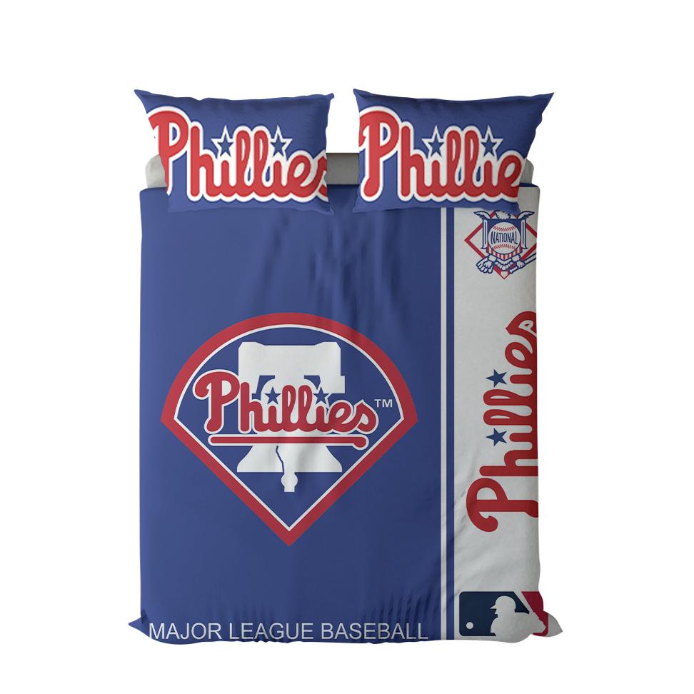 MLB Philadelphia Phillies Baseball Team Sport Bedroom Set Duvet Cover ...