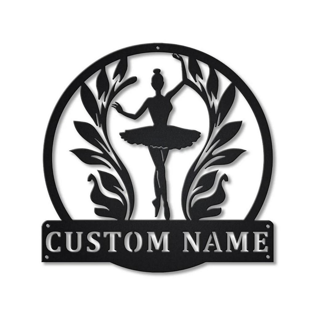 Ballet Dance Sport Metal Wall Art Personalized Metal Name Signs Home ...