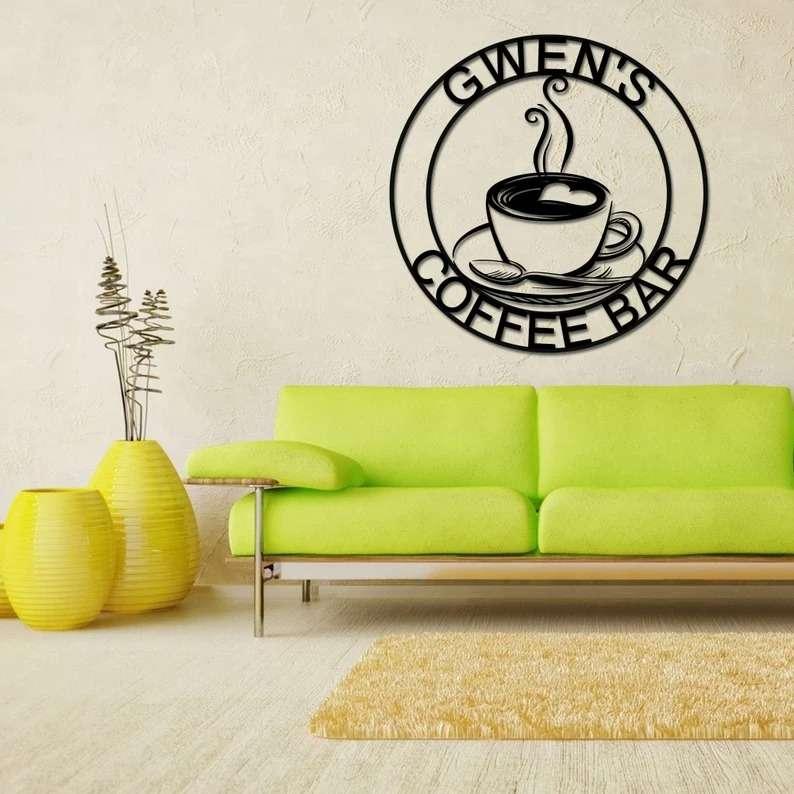 Coffee Bar Sign Coffe Sign Coffee Lover Metal Coffee Station Sign ...