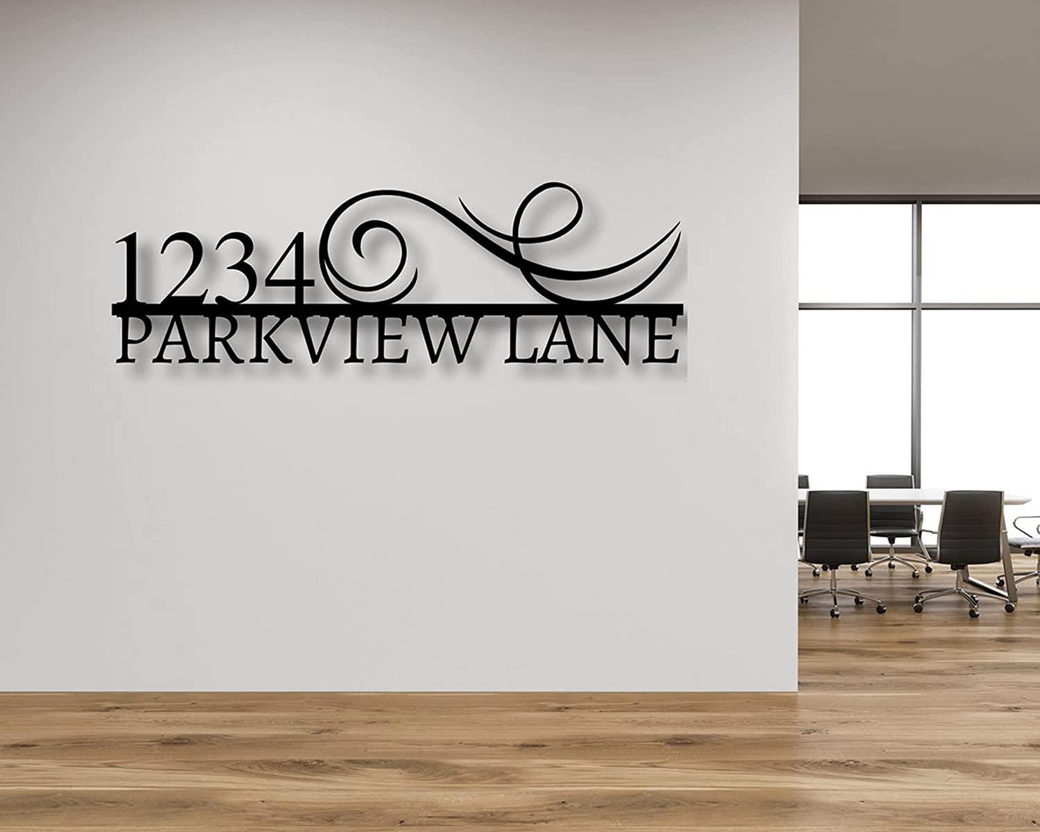 Custom Street Address Sign Modern House Number Signs Outdoor Decor ...