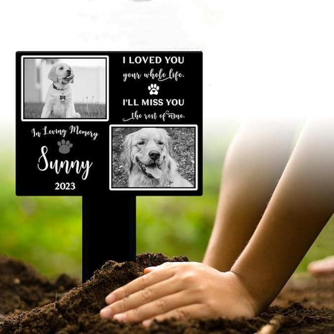 In Loving Memory Custom Dog Cat Photo Pet Grave Marker Garden Stakes ...