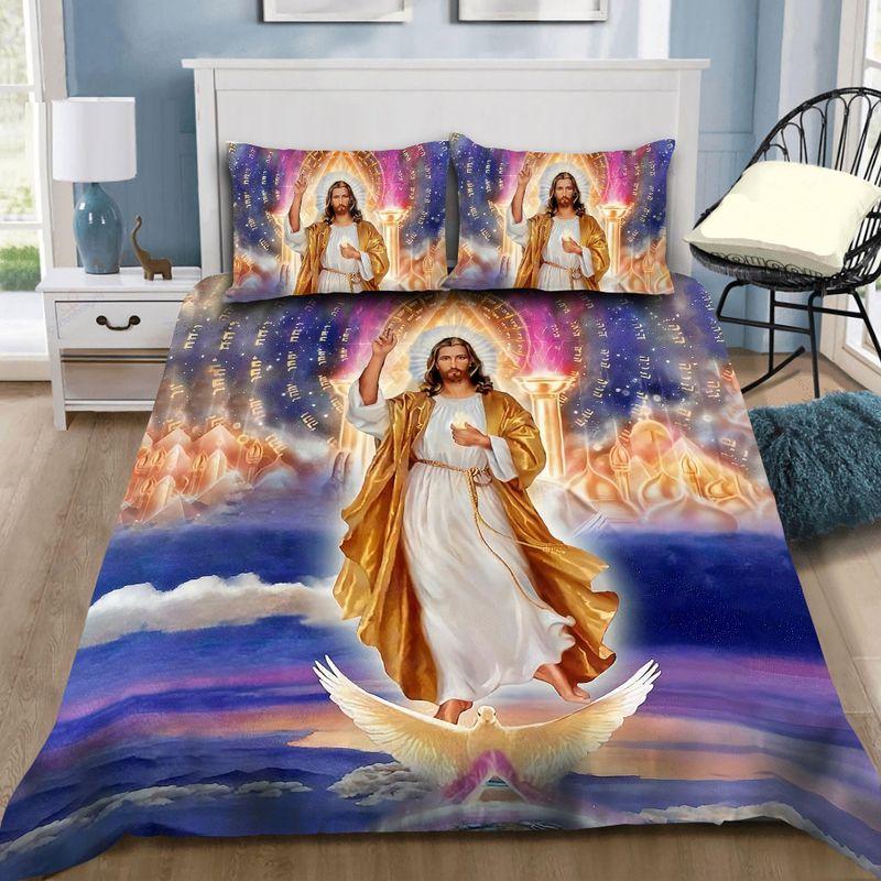 Jesus Christian Bedding Set Jesus Walk By Wings Bedding Set Gift For ...